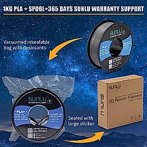 SUNLU PLA+ Filament 1.75mm 10KG PLA Plus 3D Printing Filament for 3D Printer & 3D Pens Tolerance Accuracy +/- 0.02 mm, 11x1KG (3 Colors)