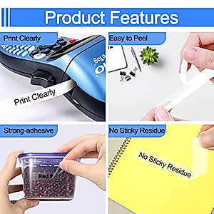 USUPERINK 3 Pack Compatible for Dymo Letratag Refills 16952 12267 16951 S0721530 Clear Plastic Label Tape 12mm x 4m 1/2'' x 13' for Dymo LetraTag Plus LT-100H LT-100T QX50 Label Maker, Black on Clear