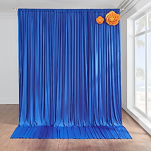 20ft x 10ft Royal Blue Backdrop Curtains for Parties, 4 Panels 5x10ft Wrinkle Free Silky Polyester Photo Backdrop Drapes Background for Birthday Graduation Photography Party Decorations