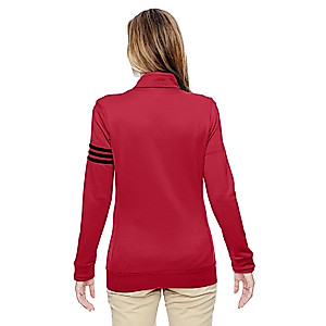 adidas Womens Climalite 3-Stripes Pullover (A191) -Power RED/ -S
