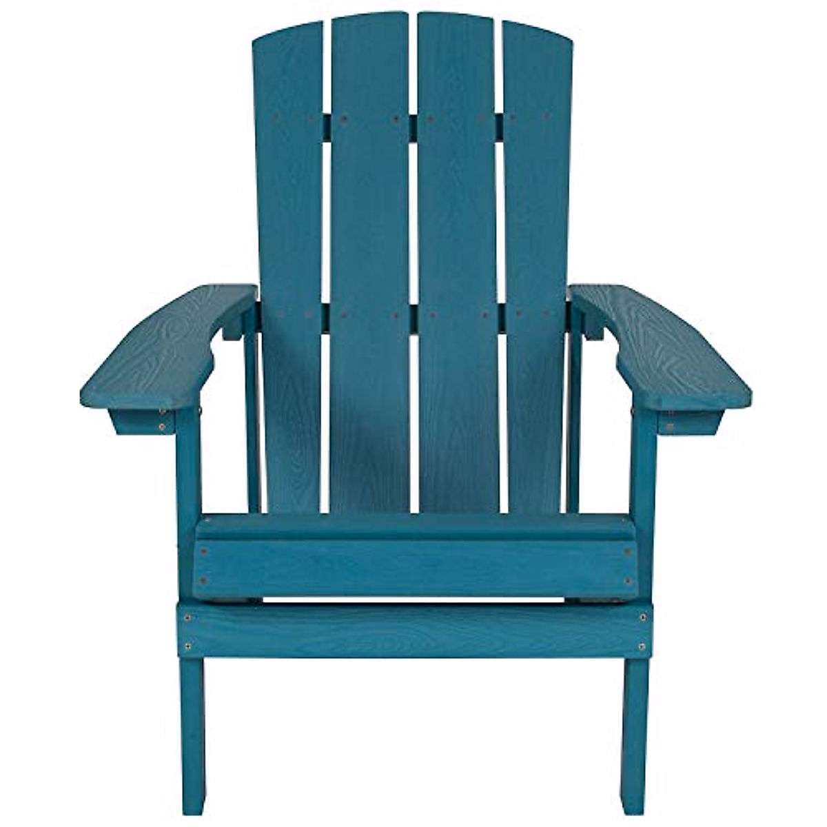 Flash Furniture Charlestown Commercial Grade Indoor/Outdoor Adirondack Chair, Weather Resistant Durable Poly Resin Deck and Patio Seating, Sea Foam