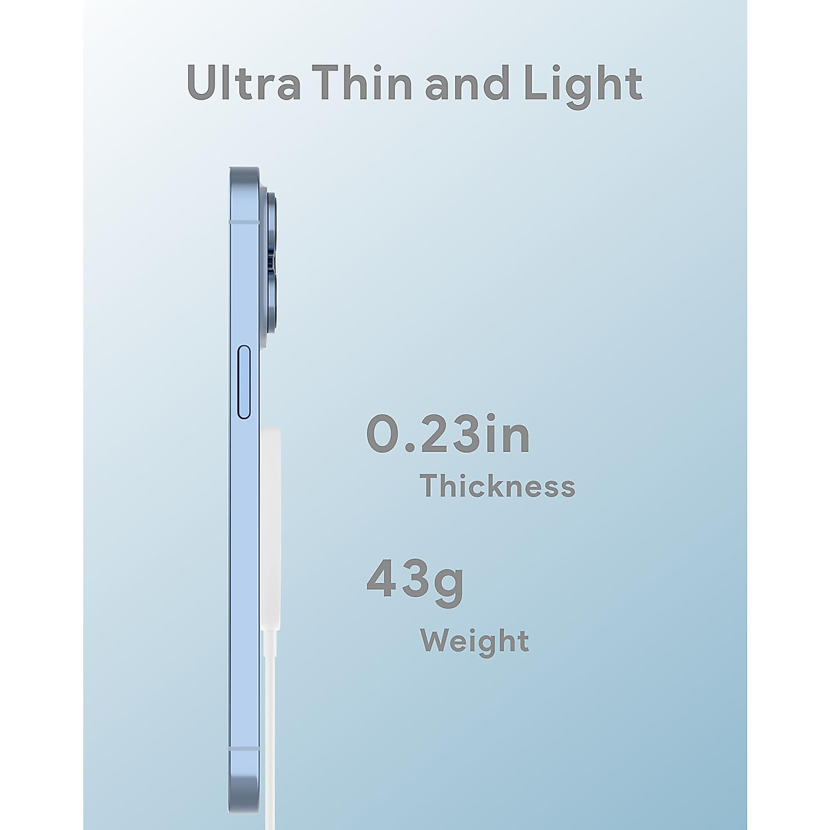 Magnetic Wireless Charger Compatible with MagSafe Charger, for iPhone Wireless Charger with 20W PD USB C Charger for iPhone 15/15 pro/15 plus/15 promax/ 14/14 pro/14 pro max/ 13 (White 1 Pack)