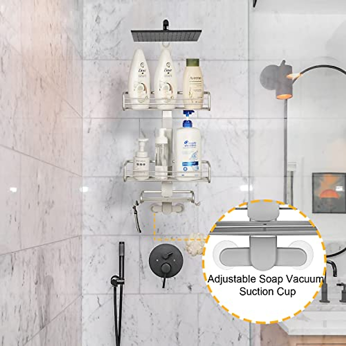 ELYKEN Hanging Shower Caddy Organizer over Shower Head