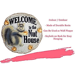 Spoontiques - Garden Décor - Nut House Stepping Stone - Decorative Stone for Garden