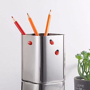 Rainteam 8pcs Plants Magnets Tiny Ladybug Pins Charms Funny Potted Plant Safe Magnets Cute House Plant Accessories,Christmas Decoration Gift for Plants Lovers (Ladybug)