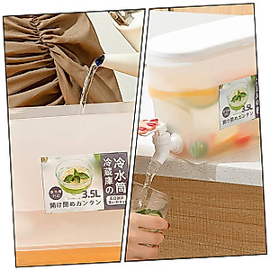 Homoyoyo 1pc Refrigerator Cold Kettle Glass Water Bottles for Fridge Beverage Container for Fridge Water Jug Beverage Refrigerators Lemonade Tea Dispenser Container Water Bottle for Kitchen