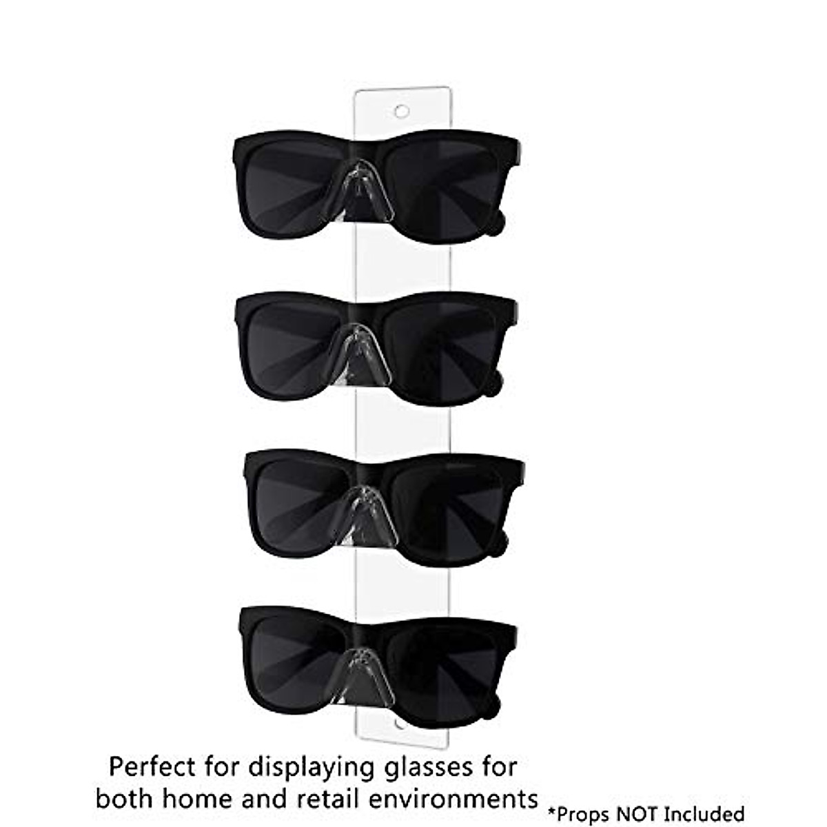 Marketing Holders Glasses Display 4 Pairs Holder with Hanging Hardware Retail Space Saver Organizer Storage Hanger Warehouses Wall Mount Eyeglasses Clear Acrylic Spectacles Safety Glass Labs