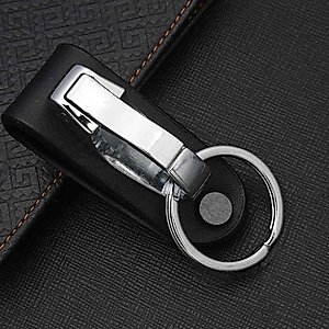 Liangery Keychain for Men, Belt Keychain Leather Belt Loop Key Holder Belt Key Chain Clips with Detachable Keyring for Men