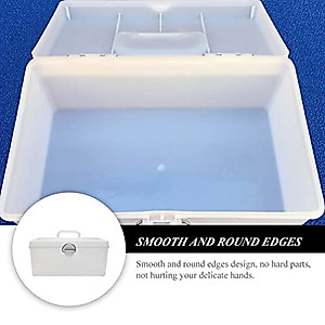 Cabilock Portable Mahjong Box Plastic Storage Box Mahjong Storage Container