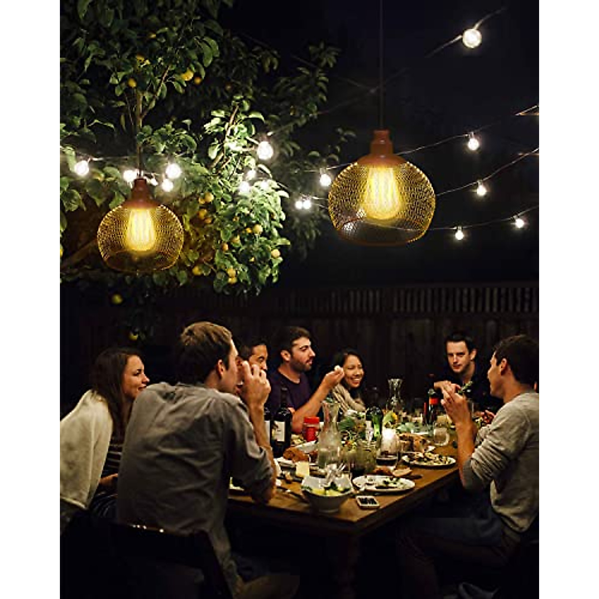 SHYMERY Hanging Solar Lights,Metal Solar Lantern LED Garden Outdoor Chandelier Rustic Edison Bulb Lamps Waterproof for Outdoor Hanging,Porch,Patio,Lanai,Pathway Decor(Bronze,1 Pack)