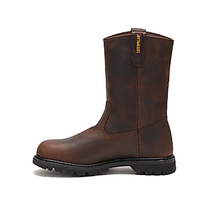 Cat Footwear Men's Revolver Pull-on Soft Toe Work Boot, Brown, 10.5