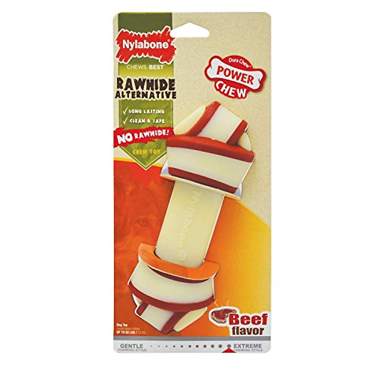 Nylabone Power Chew Rawhide Knot Chew Bone Large - Up to 50 lbs.