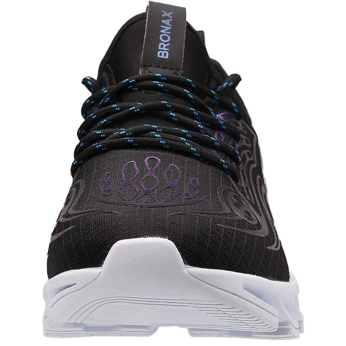 BRONAX Mens Walking Shoes Blade Designer for Males Black Size 12 Flat Cycling Running Athletic Sports Fitness Cushion Indoor Tennis Snickers Sneakers for Males