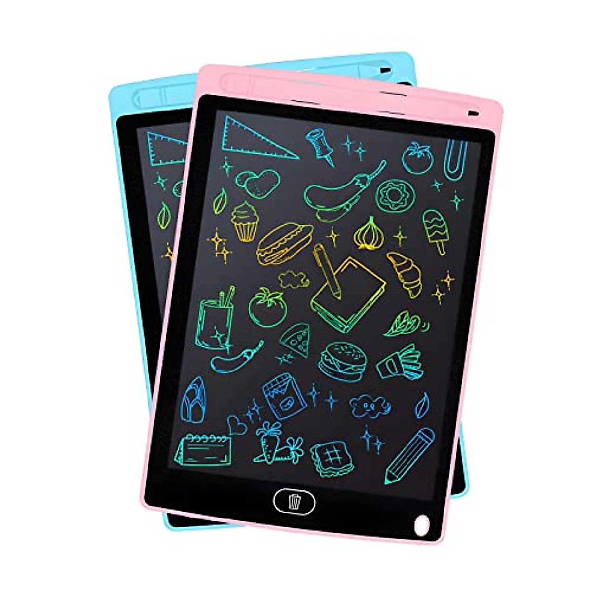 2 Pack LCD Writing Tablet Drawing Writing Board Erasable Doodle Pad Toy for Kids Learning Education 8.5 inch Blue and Pink