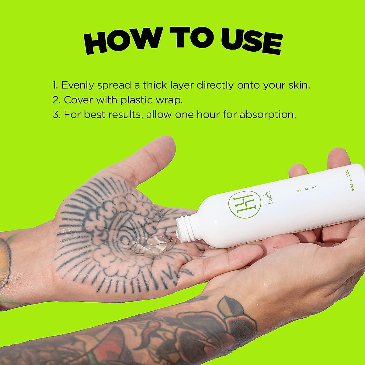 Hush Anesthetic Tattoo numbing Gel More Powerful than Numbing Cream (with child-resistant caps) (2oz 60 Gram)…