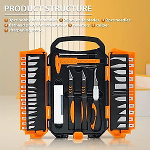 MANUFORE 34pcs Large Exacto Knife Set and A3 Cutting Mat Bundle
