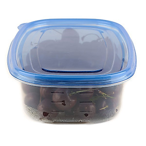 EcoQuality [6 PACK] 64oz Rectangular Oblong Plastic Reusable Storage Containers with Snap On Lids - Airtight Stackable Reusable Plastic Food Storage, Leak-Proof, Meal Prep, Lunch, Togo, BPA-Free