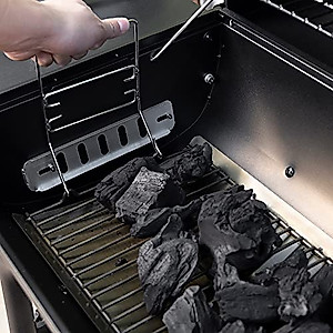 Nexgrill Premium Charcoal Barrel Grill, 29 inches Barbecue Grill, Heavy Duty Charcoal Barrel BBQ Grill, Outdoor Cooking, Side shelf, For Camping, Patio, Backyard, Tailgating Barrel Grill