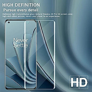 KZLVN [2+2 Pack] Oneplus 10 Pro Screen Protector Tempered Glass,Camera Lens Protector [Touch Sensitive][Fingerprint Support][9H Hardenss][No Bubbles] for Oneplus 10 Pro