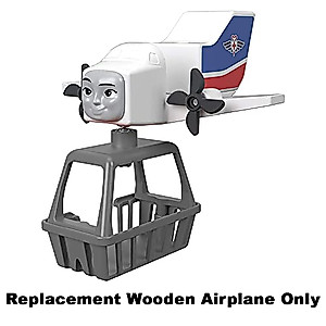 Replacement Part for Thomas and Friends Wooden Train Set - FXT66 ~ Wood Big World Adventures ~ Replacement Wooden Airplane, White, Red, Blue