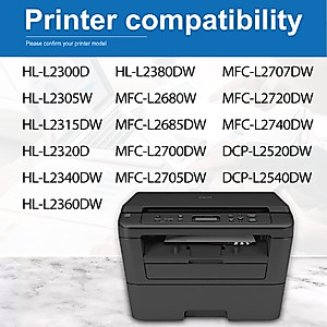 TN660 HL-L2300D TN-630 Toner Cartridge: Standard Yield Compatible TN630 Toner Cartridge Replacement for Brother HL-L2320D DCP-L2540DW HL-L2340DW MFC-L2720DW Printer (Black, 1 Pack)