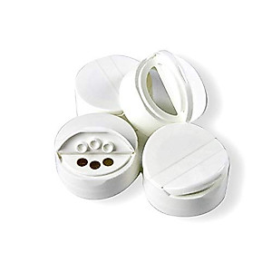 SpiceStor 4" Spice Bottle Set with Organizer (10-Pack), Clear Bottle with White Cap