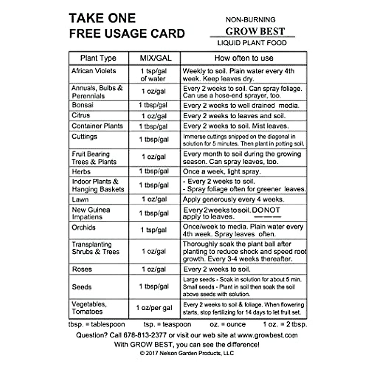 Grow Best 8-8-8 Liquid Plant Food