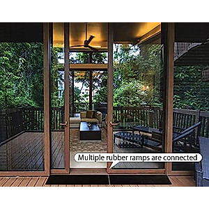 CINNYE 0.8'' Rise Solid Rubber Wheelchair Ramp,Threshold Ramp Used for Thresholds,Doorways and Bathroom (High:0.8 Inch(Pack of 1))