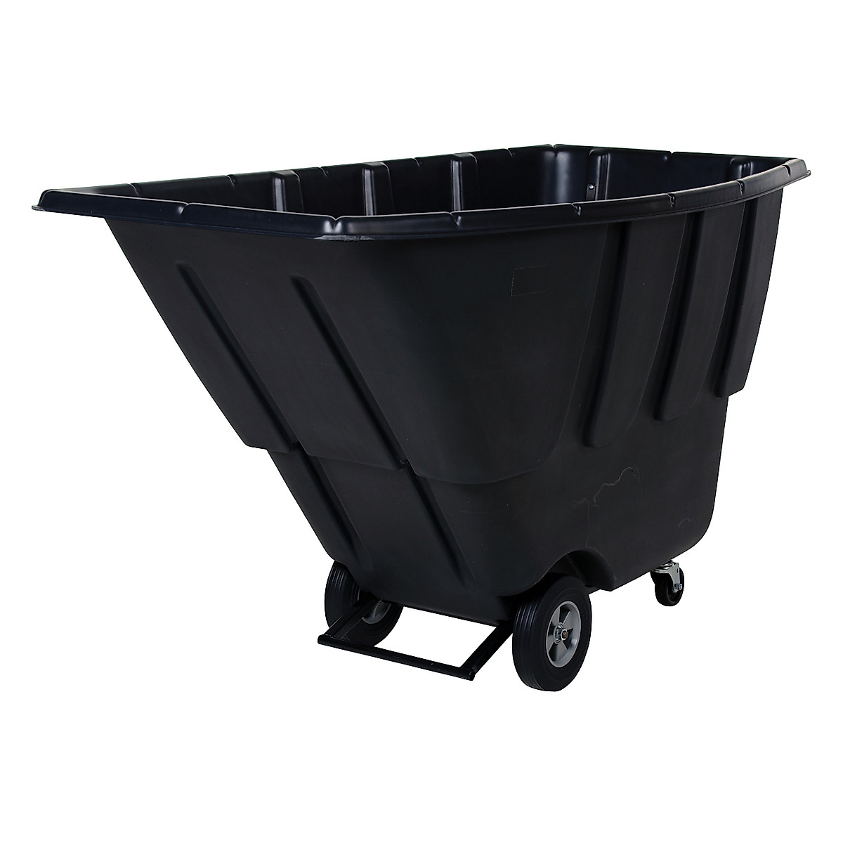 Vestil TDT-100-LD-BLACK Plastic Light Duty Tilt Truck 1 Cubic Yard 850 Lb. Capacity Black