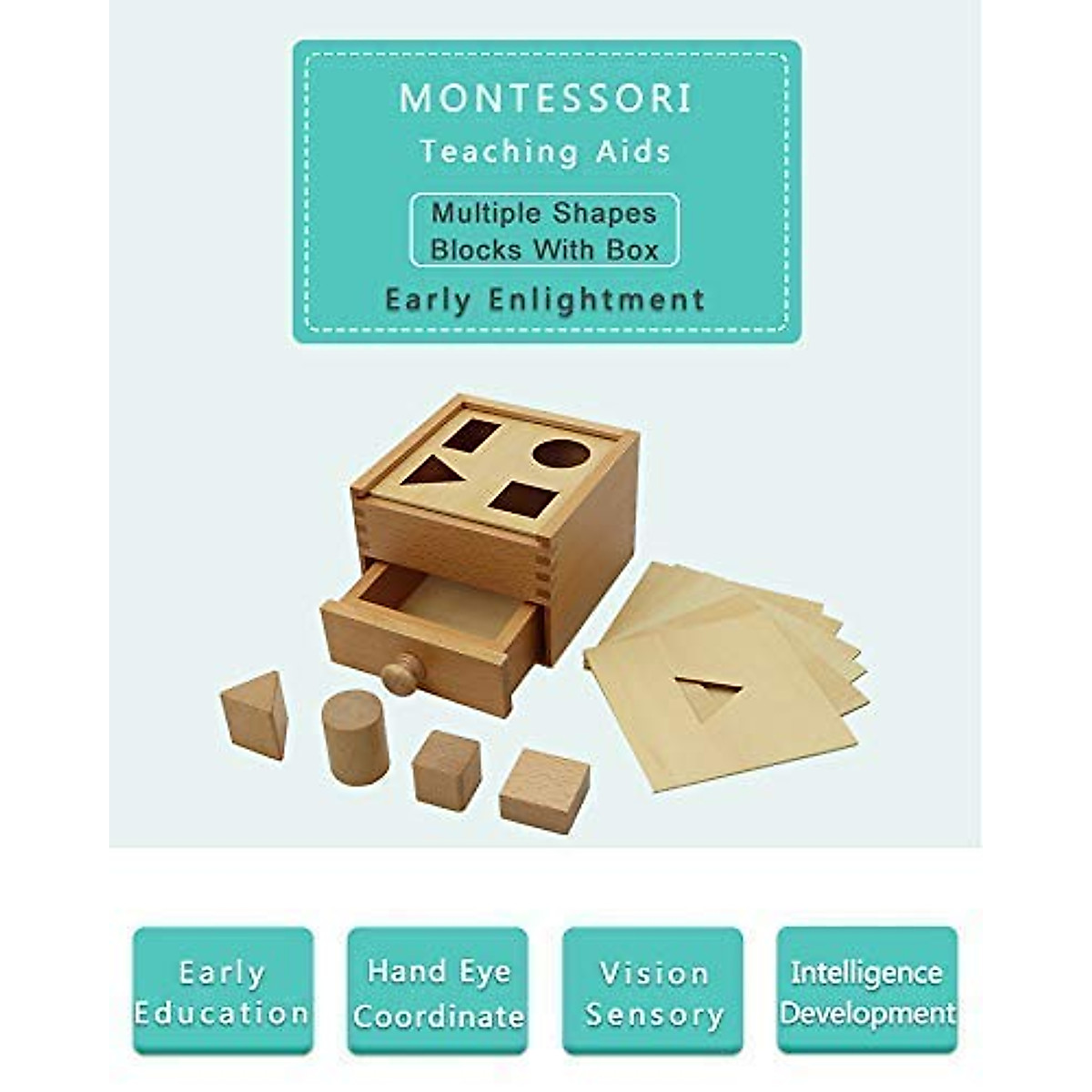 Springbird Montessori Multiple Shapes Permanence Object Box with Drawer