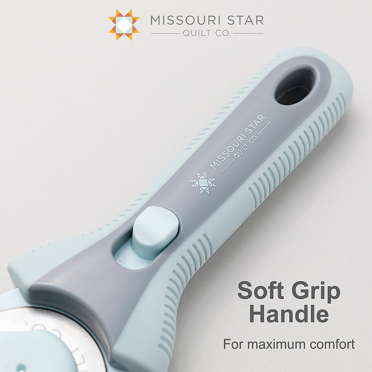 Missouri Start Rotary Cutter, 45mm Blade, Rolling Cutter Tool for Quilt Appliques and Cutting Fabrics, Essential Quilting and Sewing Supplies for DIY Craft Projects