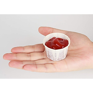 Golden Apple, 2oz-250ct White Treated Paper Souffle Portion Cups for Measuring, Medicine, Samples, Jello Shots,Harvest Paper. Compostable Souffle, Portion Cup