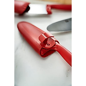 Zwilling 36550-101 Twinny, Red, 3.9 inches (100 mm), Children's Knife, Stainless Steel, Round Tip, Safety