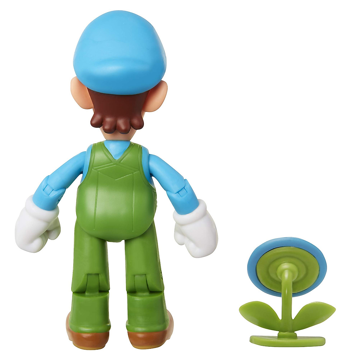 Nintendo Super Mario Collectible Ice Luigi 4" Poseable Articulated Action Figure with Ice Flower Accessory, Perfect for Kids & Collectors Alike! for Ages 3+