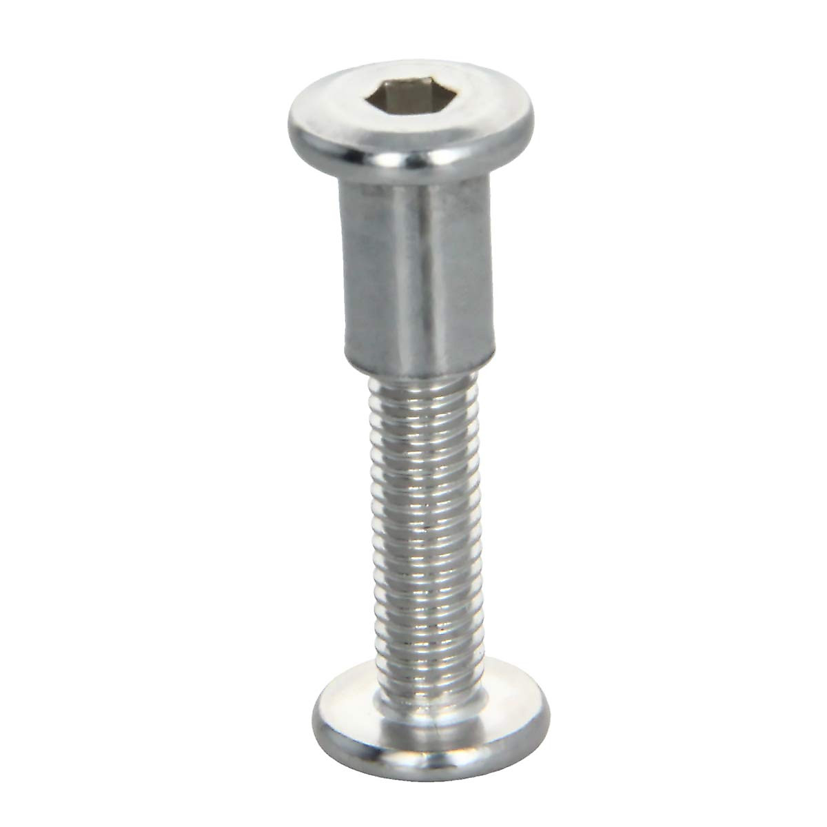 MroMax M6 Binding Screws, M6 x 25mm Stainless Steel Binding Screws and Rivet Socket Cap Connecting for Binding Baby Bed Furniture, DIY Leather, Scrapbook and Photo Albums 5Pcs