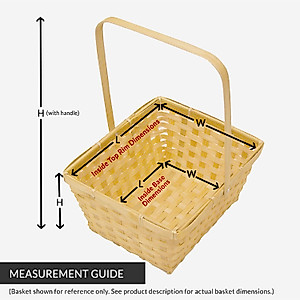 The Lucky Clover Trading Rect Bamboo Utility Basket 12in