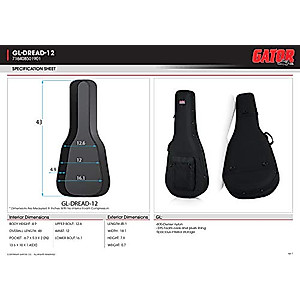 Gator Acoustic Guitar Case (GL-DREAD-12)
