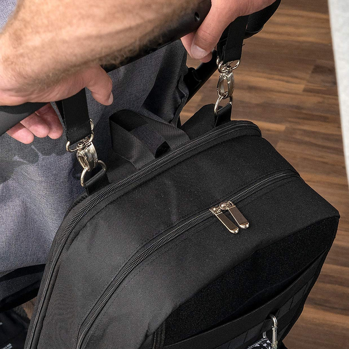 JumpOff Jo - Wingman Diaper Backpack for Men - Military Style 8-Pocket Baby Diaper Bag for Dads with MOLLE/PALS Compatibility, Built-in Changing Pad, and 17" Laptop Sleeve