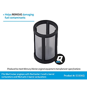 Quicksilver 53336Q Carburetor Fuel Filter Element for MerCruiser Stern Drive and Inboard Engines