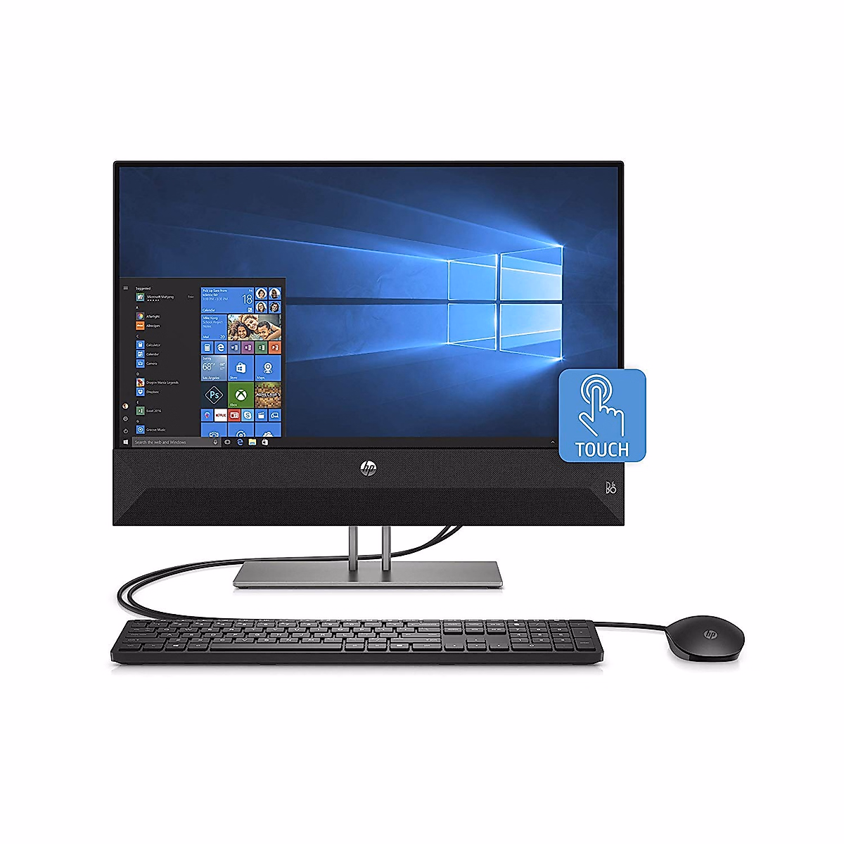 HP Pavilion 24 Desktop 1TB SSD + 2TB HD 64GB RAM Extreme (Intel Core i7-9700K Processor 3.60GHz Turbo to 4.90GHz, 64 GB RAM, 1 TB SSD + 2TB HD, 24" Touchscreen FullHD, Win 10) PC Computer All-in-One