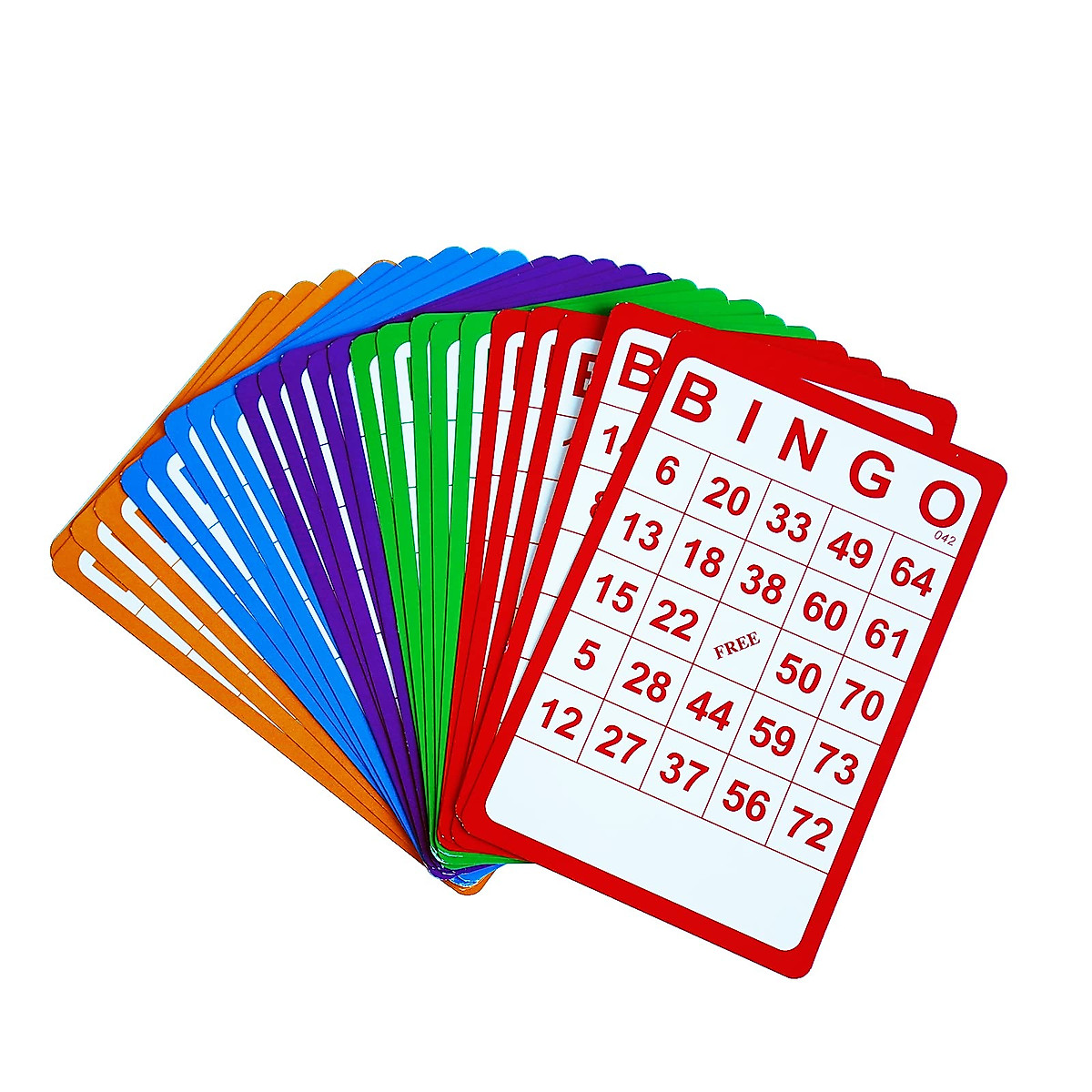 Yuanhe 100 Bingo Cards Resuable Bingo Paper Game Cardstock Bulk, 5 Colors