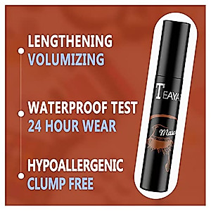 Copper Mascara Eyes Makeup Lengthening Waterproof Volumizing Curling Defining Brown Best Natural Hypoallergenic Colored - Cruelty Free