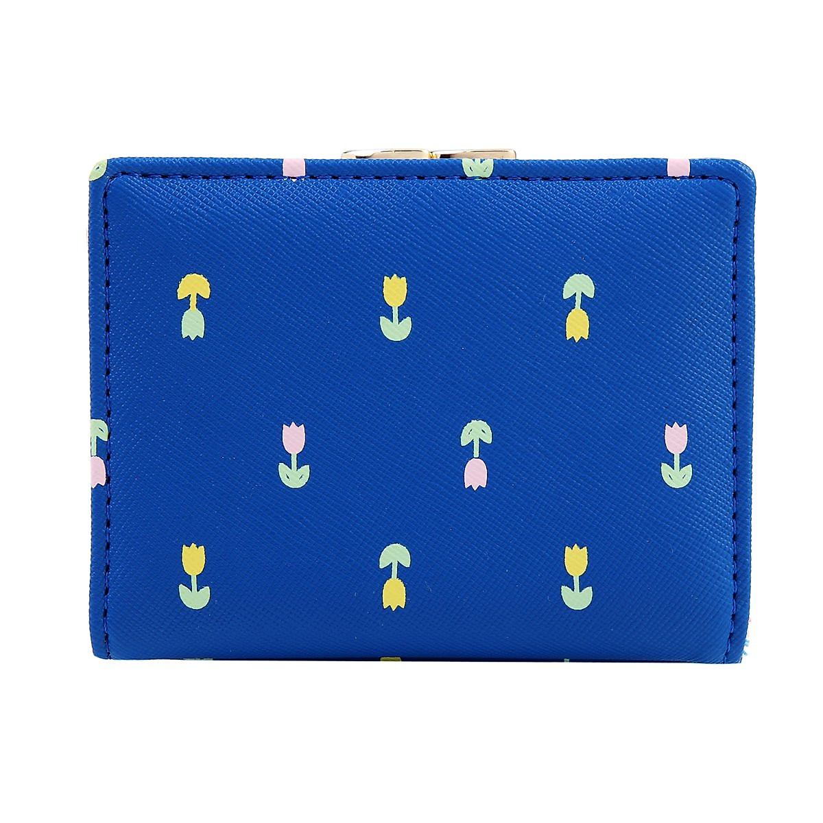 Damara Female Faux Leather Card Holder Mini Wallet Clutch,Dark Blue