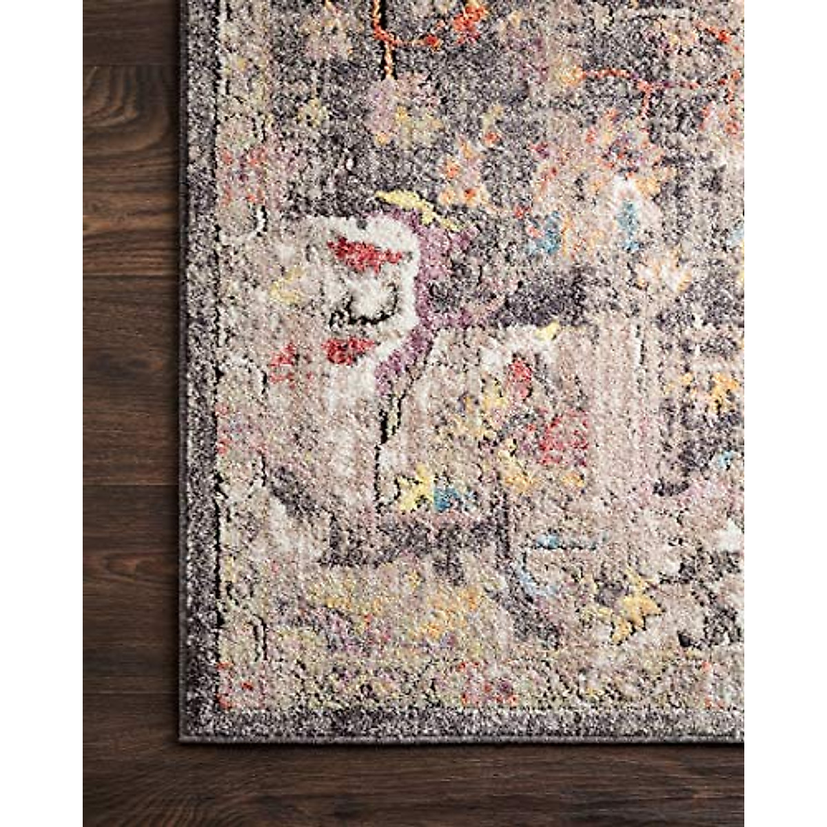 Loloi Medusa Collection Area Rug, 6' x 8'8", Charcoal/Fiesta