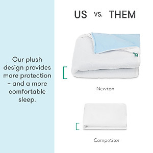 Newton Baby Waterproof Crib Mattress Pad | 100% Breathable Quilted Layer for Comfort & Universal Fitted Skirt for Secure Fit | Machine Washable | Crib Mattress Protector Pad Waterproof, 2 Packs