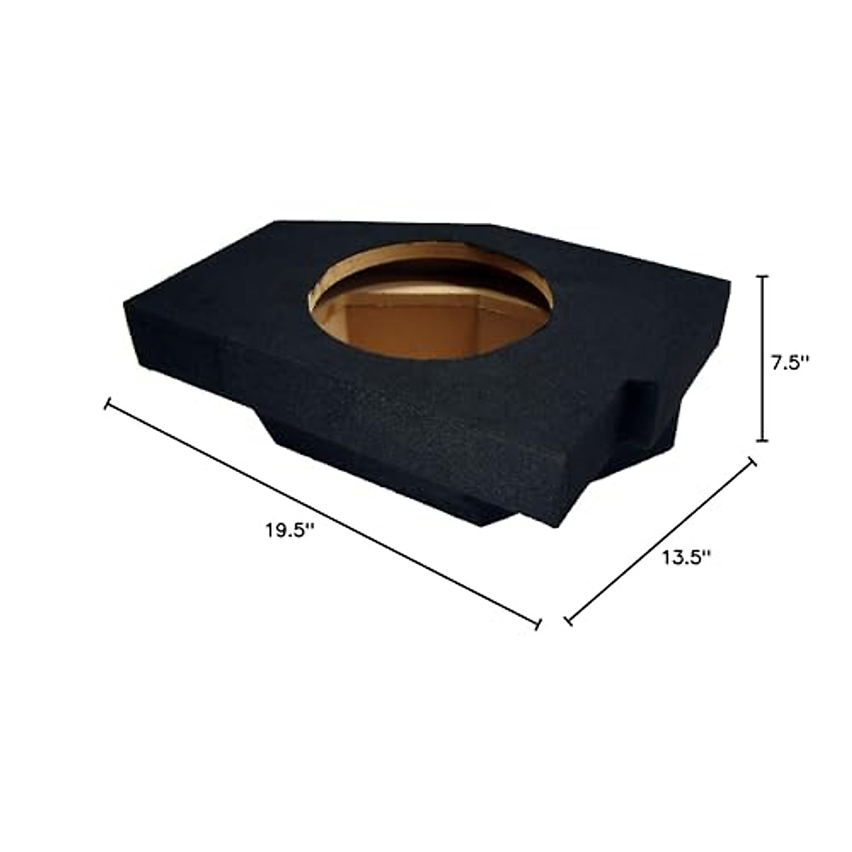 American Sound Connection Compatible with Dodge Ram Quad or Crew Cab Truck 2002-2012 Single 10" Subwoofer Sub Box Speaker Enclosure