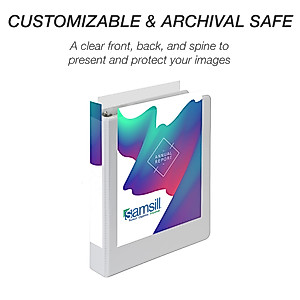 Samsill Economy 1 Inch Mini 3 Ring Binder, Made in The USA, Round Ring Binder, Non-Stick Customizable Cover, White, 6 Pack