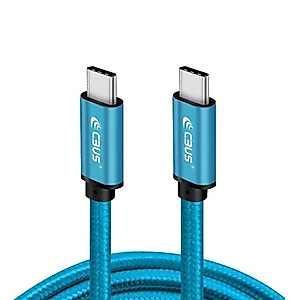 CBUS 20W Fast Charger + 6ft Braided Cable for TCL 30 V 5G / 30 5G / 30 XE/Stylus 5G / 4X 5G / 20 XE / 20s / 20 SE / 20 Pro 5G / 10 5G UW, 10 Pro, 10L, Signa, Flip, Flip Pro (Electric Blue/Black)