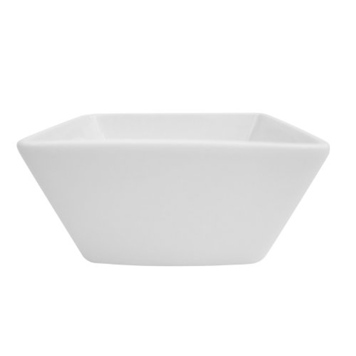 CAC China KSE-DB3 Kingsquare 3-1/4-Inch 4-Ounce Super White Porcelain Deep Square Bowl, Box of 48