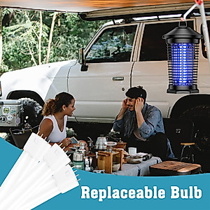 Zechuan Bug Zapper Replacement Bulb 18W for Electronic Bug Zapper (Models LT808) Lamp Bulbs for Indoor Outdoor （White